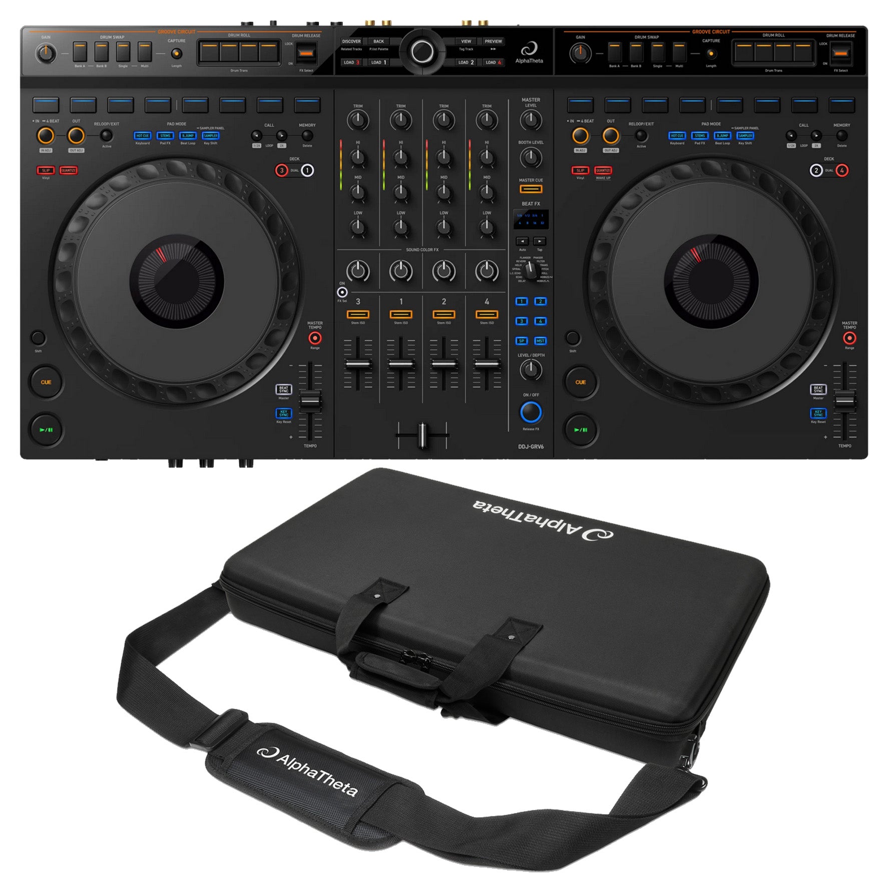 AlphaTheta DDJ-GRV6 Controller Dj 4Deck x rekordbox Serato DJ Pro + DJC ...